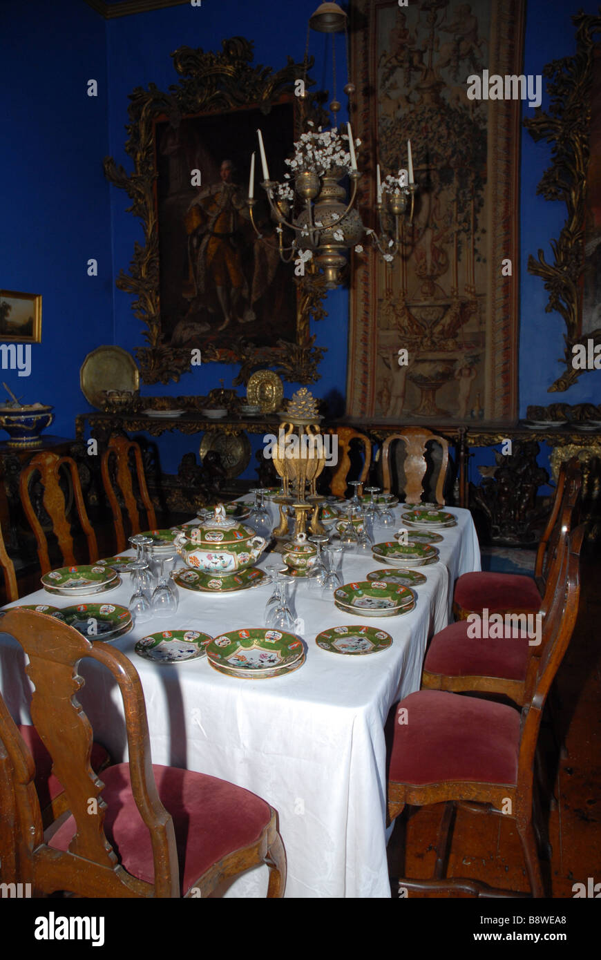 Interior of Bantry House, it is a stately home overlooking Bantry Bay ...