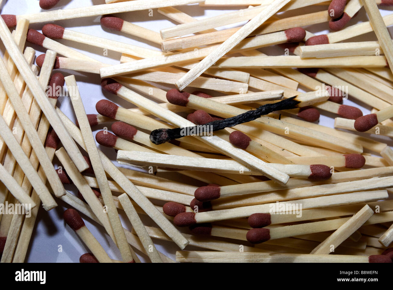 Pile of matches 1 Stock Photo - Alamy