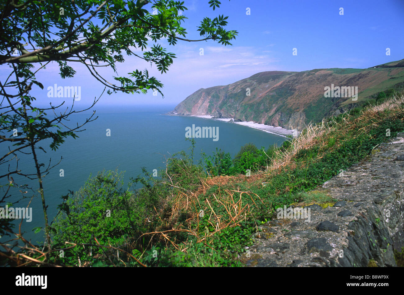 Countisbury Hill and Foreland Point with Sillery Sands below in Exmoor ...