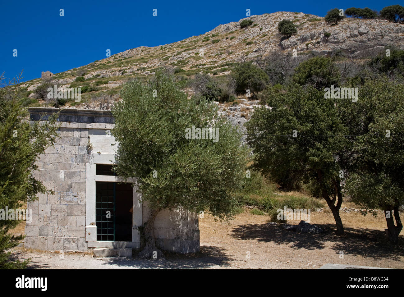 Entrance to Efpalinio Tunnel Samos Greece Stock Photo - Alamy