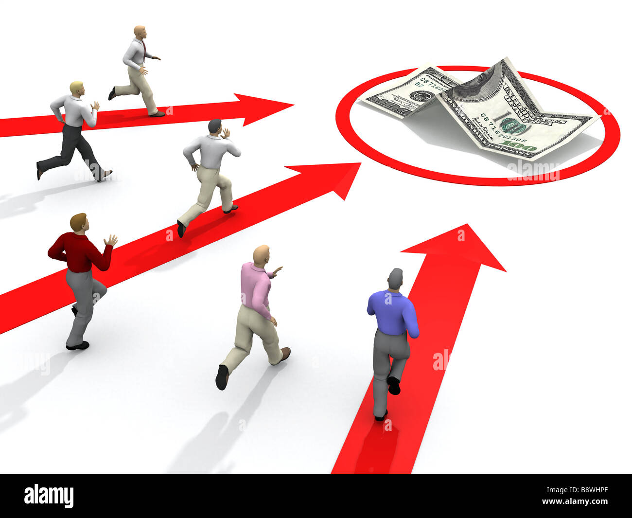 businessman competition for money Stock Photo - Alamy