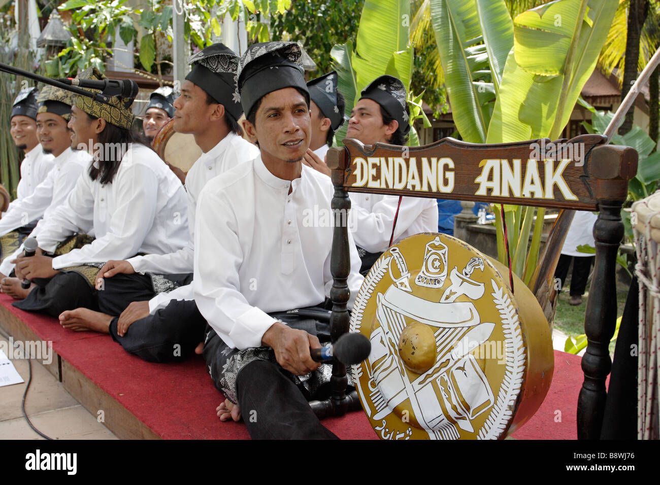 Playing traditional Malay music during a wedding at Aryani resort in ...