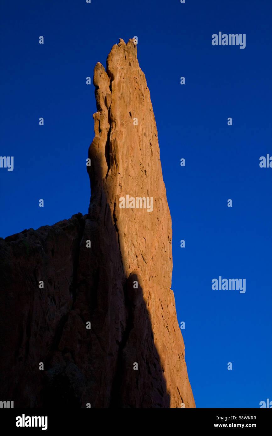 Sun lighting a rock formation Stock Photo - Alamy