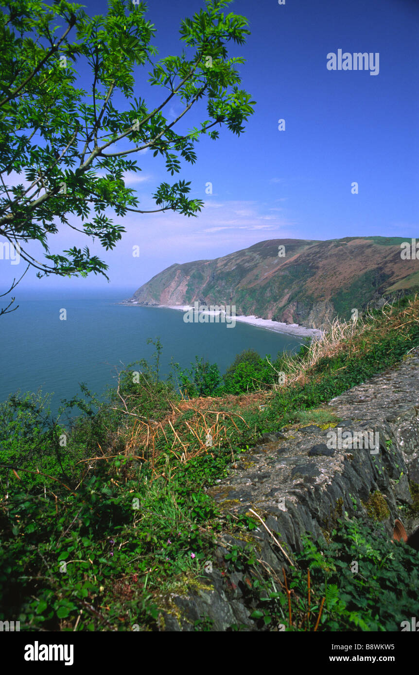 Countisbury Hill and Foreland Point with Sillery Sands below in Exmoor ...