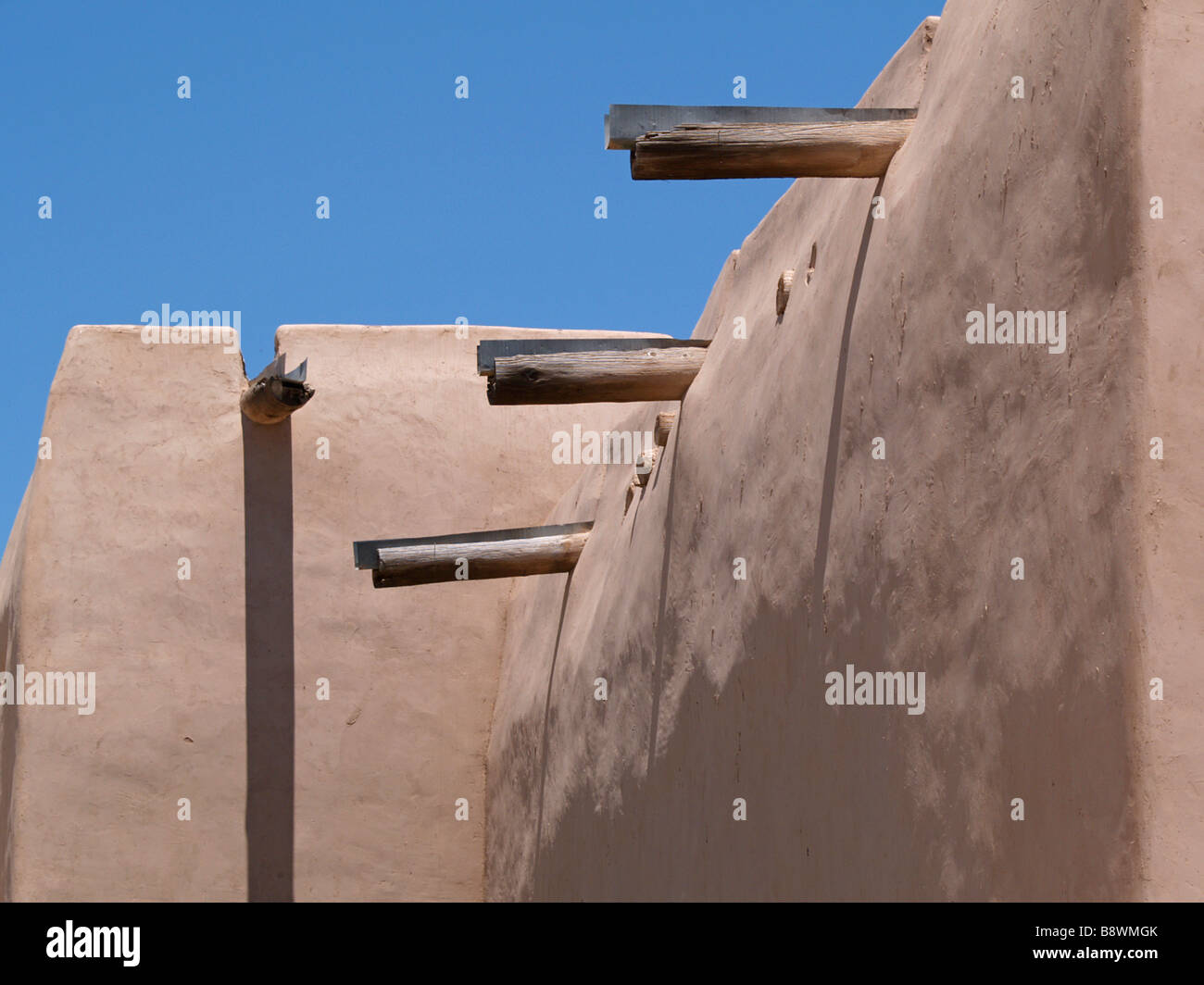 Detail of an adobe building in the Southwest USA Stock Photo - Alamy