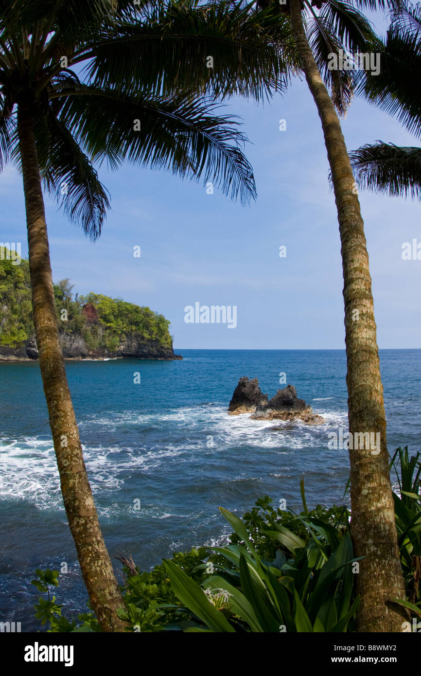 Twin Rocks at Onomea Bay - Big Island, Hawaii, USA Stock Photo - Alamy