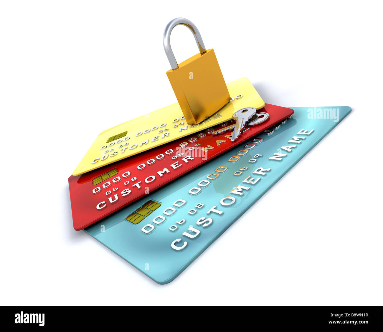 Credit cards padlock security hi-res stock photography and images - Alamy