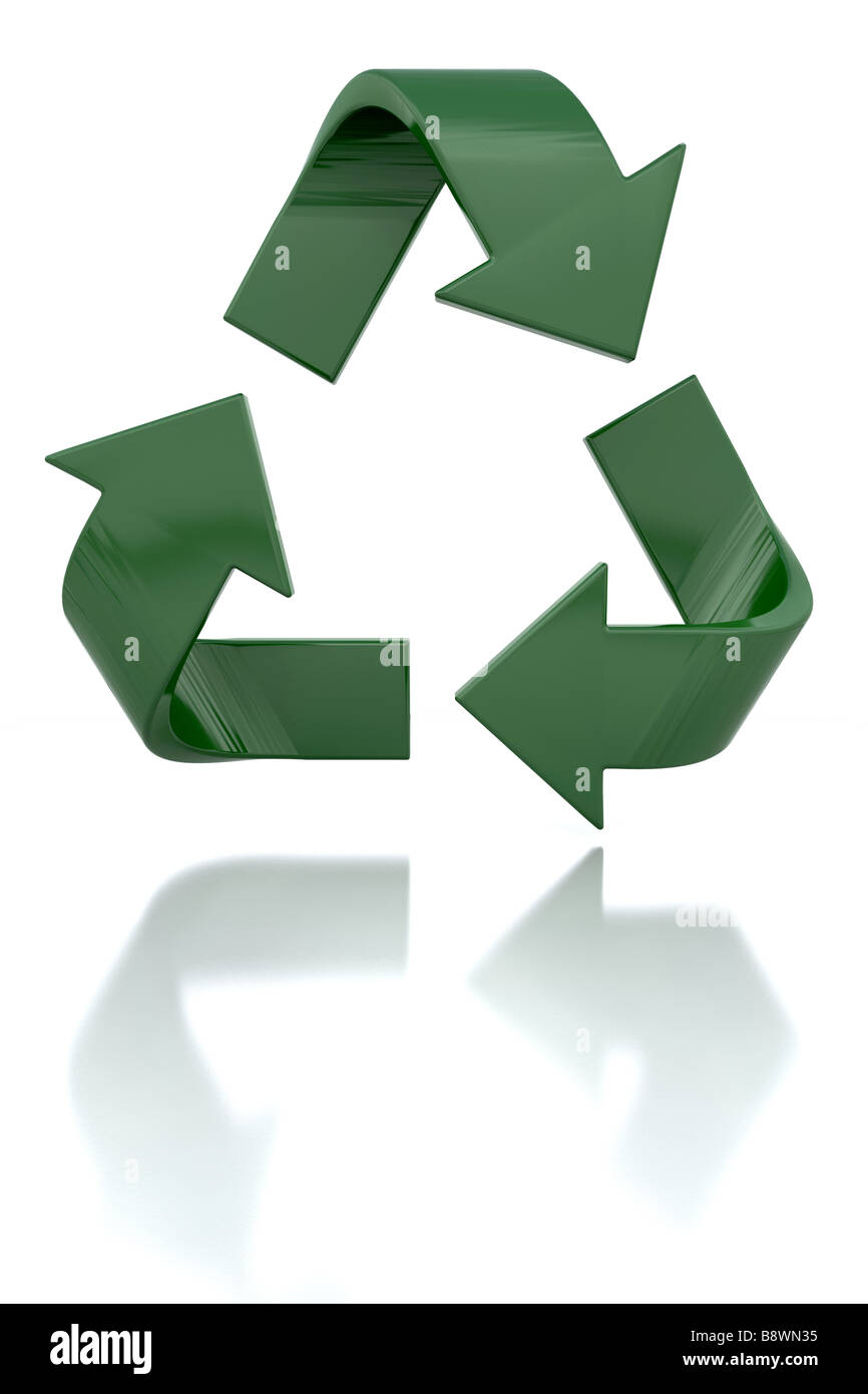 3D render of a recycling icon Stock Photo - Alamy