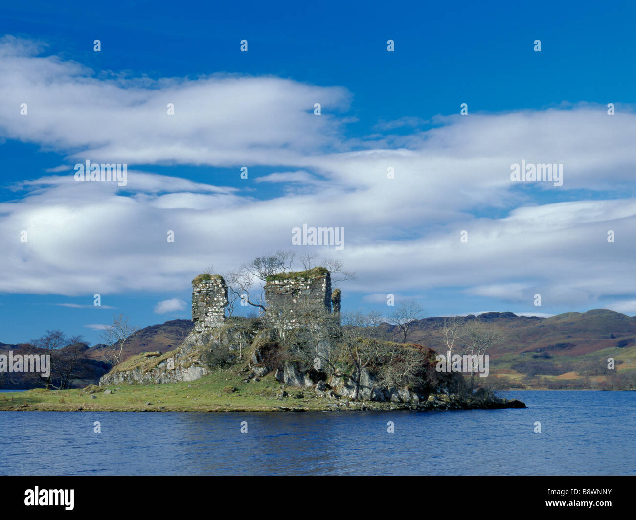 Ruins of Fincharn Castle, southern end of Loch Awe, Highland Region ...