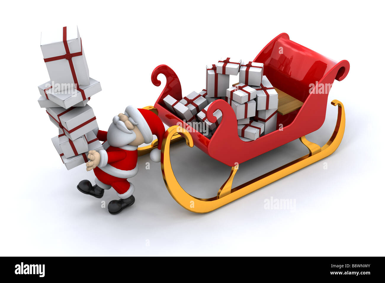 Christmas with presents Cut Out Stock Images & Pictures - Alamy