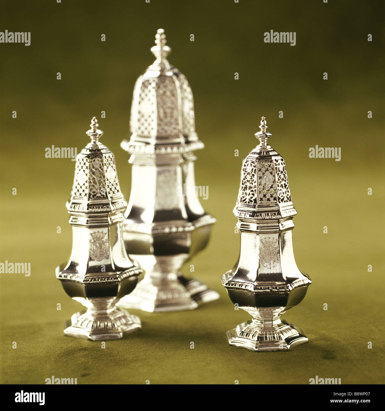 Silver casters hi-res stock photography and images - Alamy