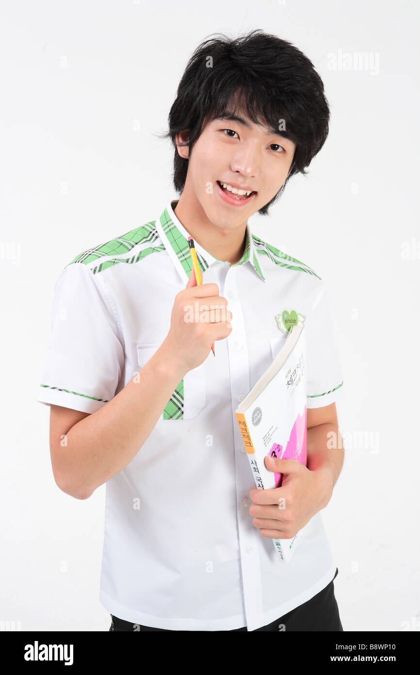 Young Asian School Boy Stock Photo - Alamy