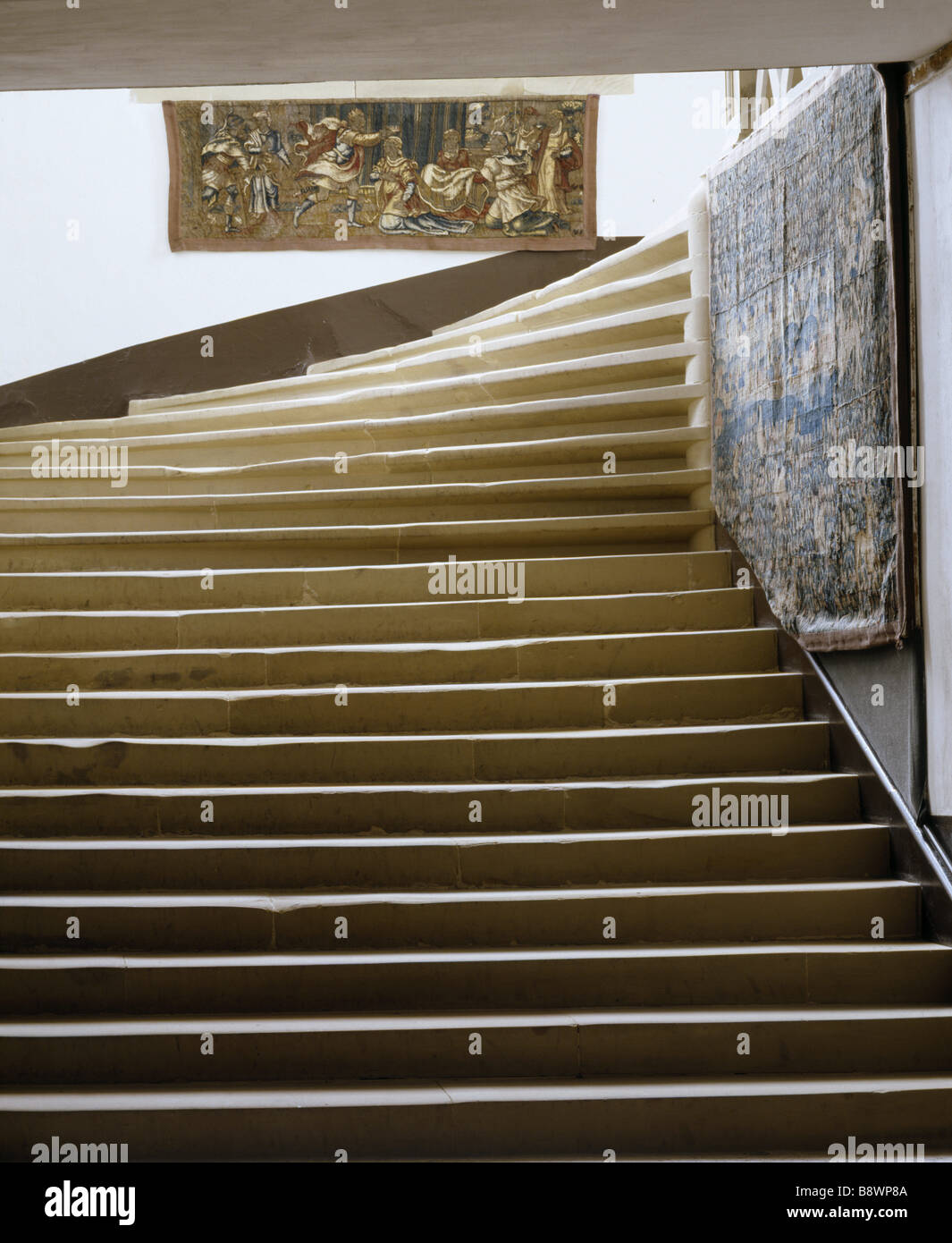Hardwick hall tapestry stairs hi-res stock photography and images - Alamy