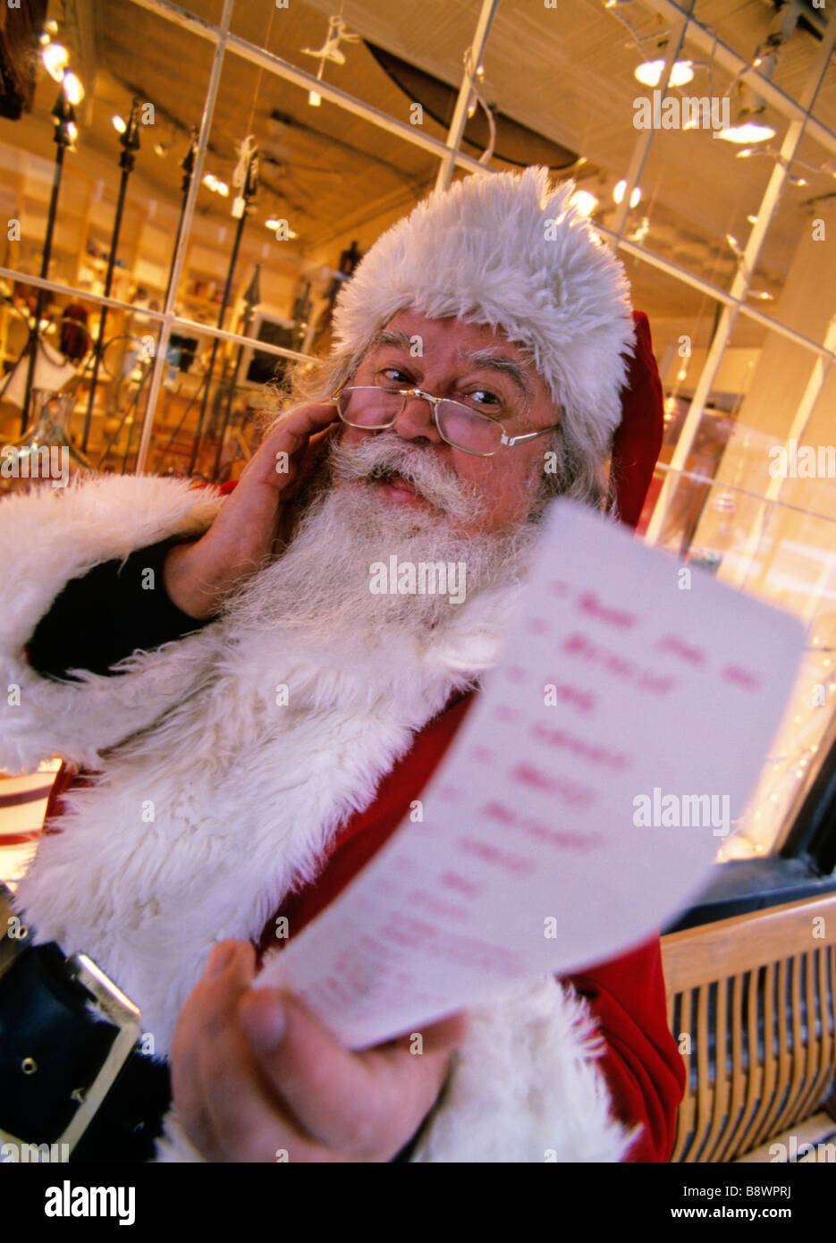 Santa Claus list Stock Photo - Alamy