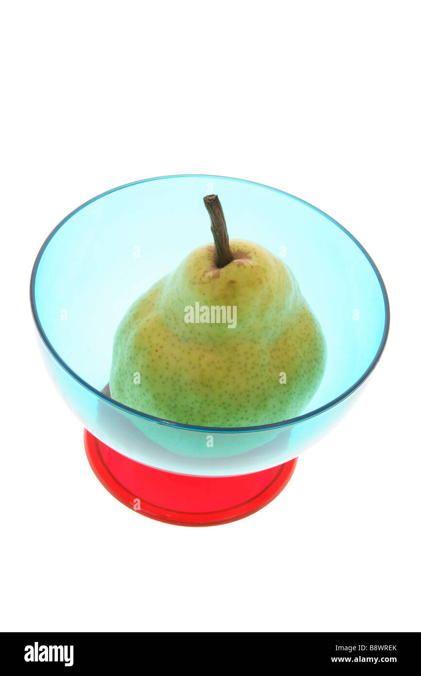 Pear in Plastic Bowl Stock Photo - Alamy