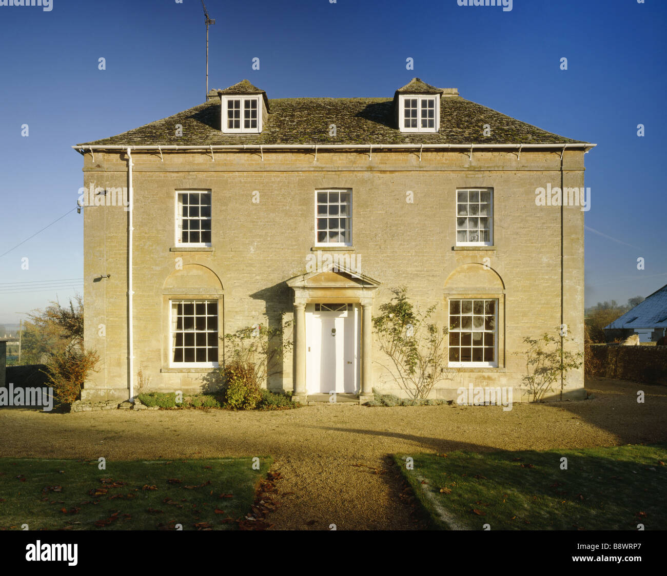 An exterior view of Stones Farm on the Sherborne Park Estate Stock ...
