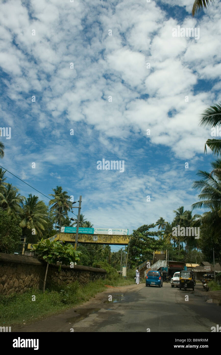 Road near the overbridge junction, Trivandrum Stock Photo - Alamy