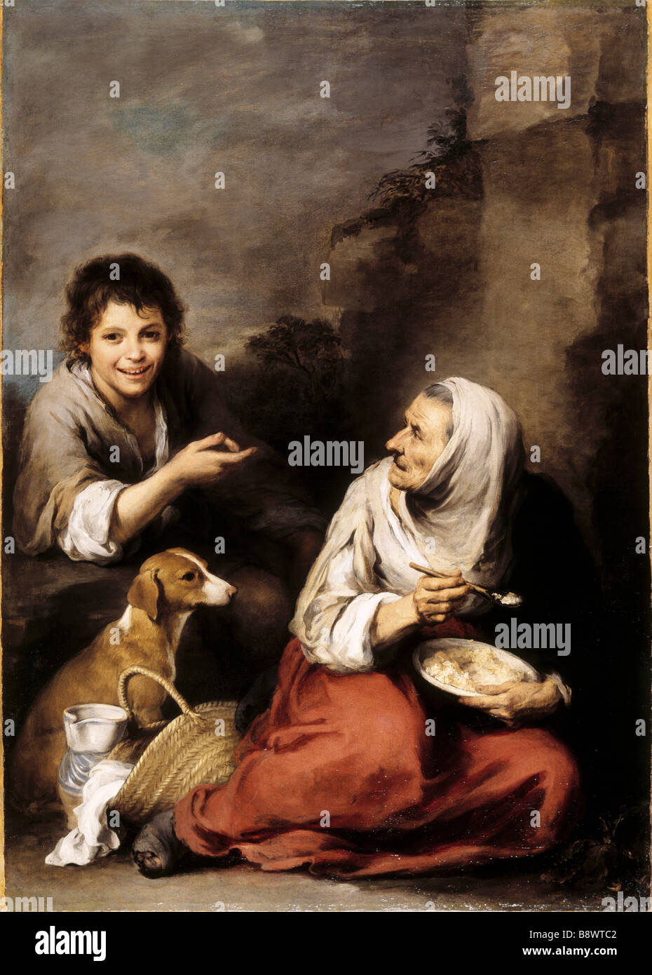 MURILLO Boy Teasing an Old Woman at Dyrham Park Post conservation 2001 ...