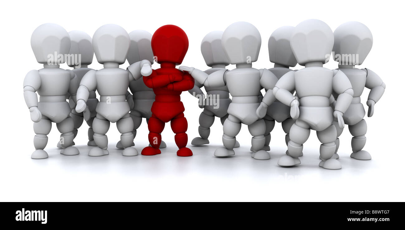 3D render of a team of people Stock Photo - Alamy