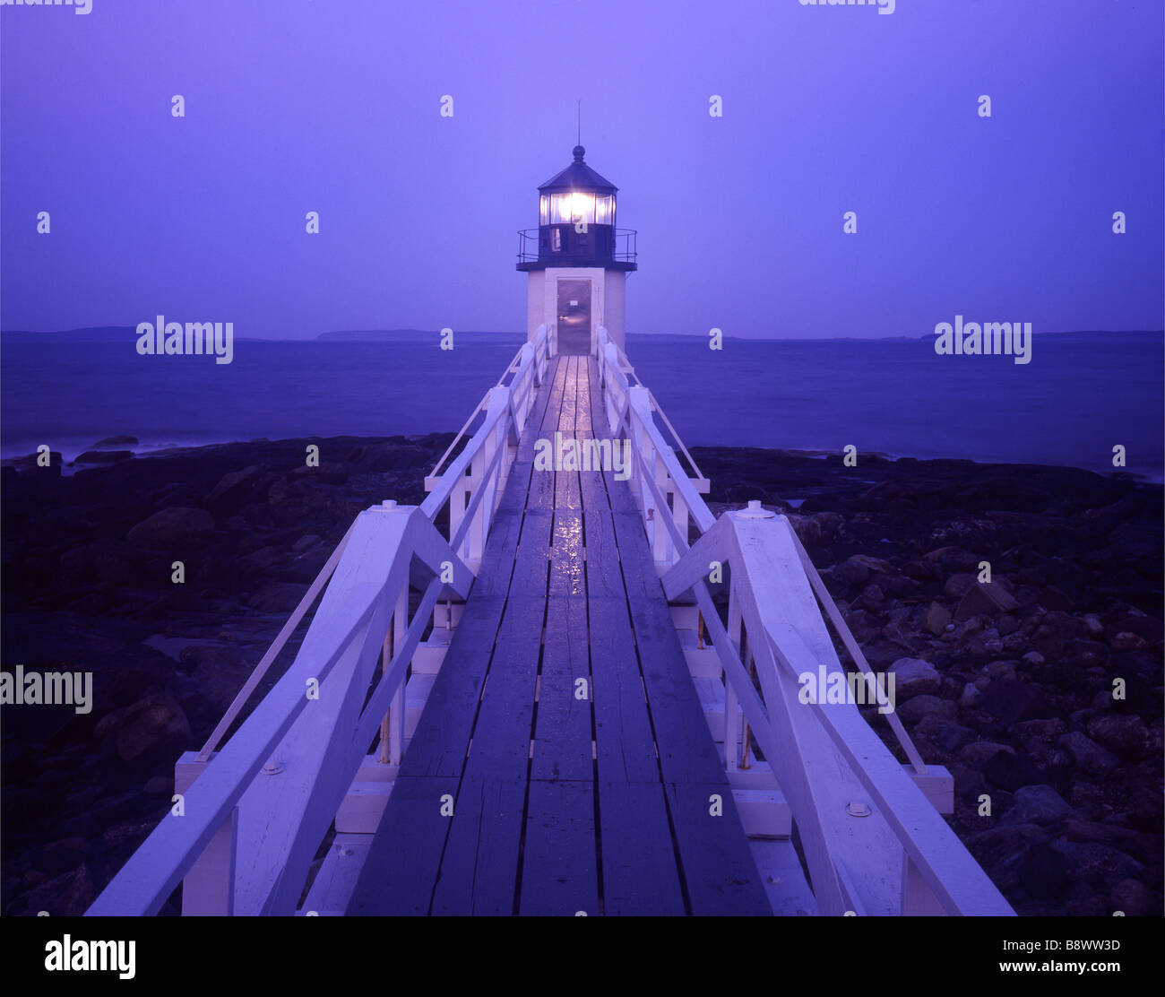 Marshall Headlight Maine USA Stock Photo - Alamy