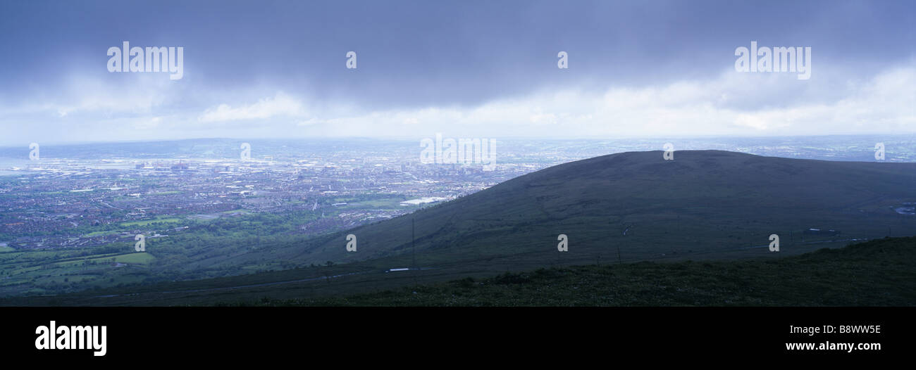 View from Divis mountain across Black mountain foreground towards ...
