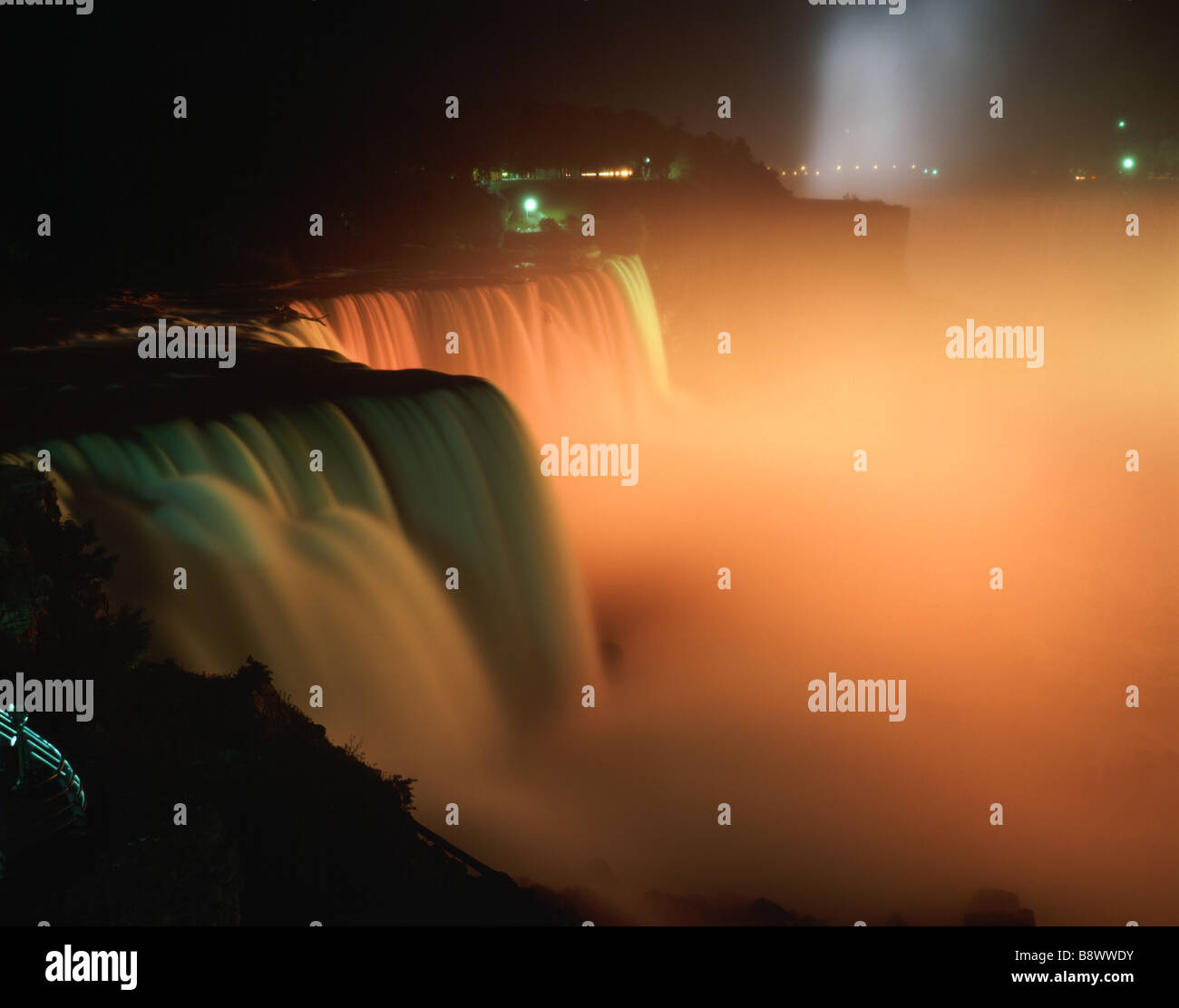 Niagara Falls illumination show USA Stock Photo - Alamy