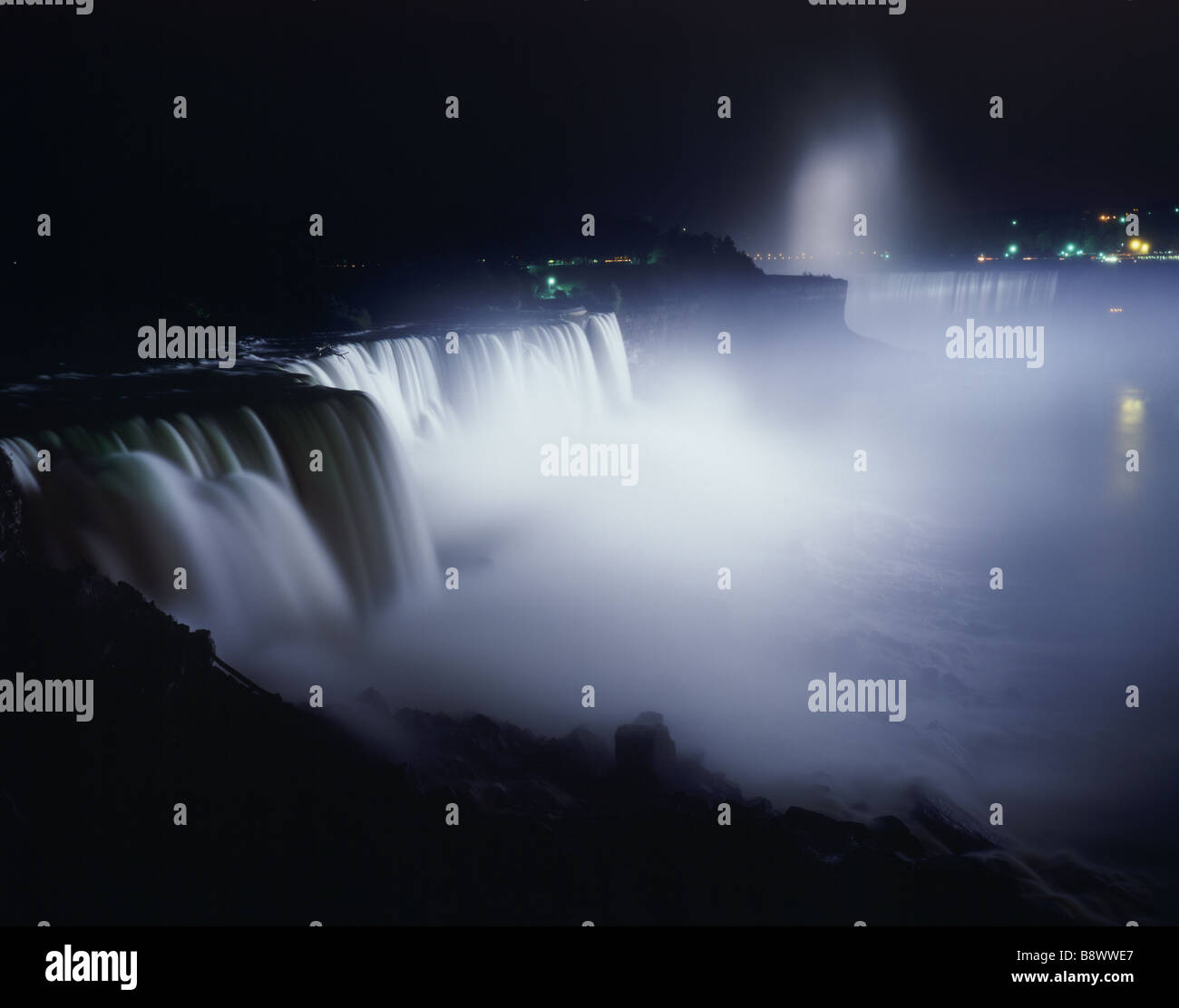 Niagara Falls illumination show USA Stock Photo - Alamy