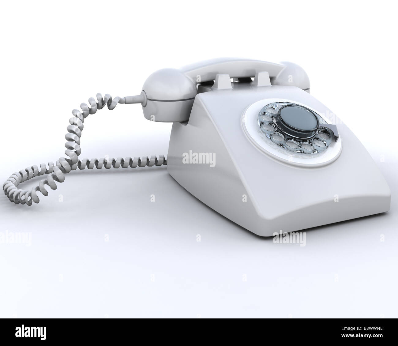 3D render of a retro telephone Stock Photo - Alamy