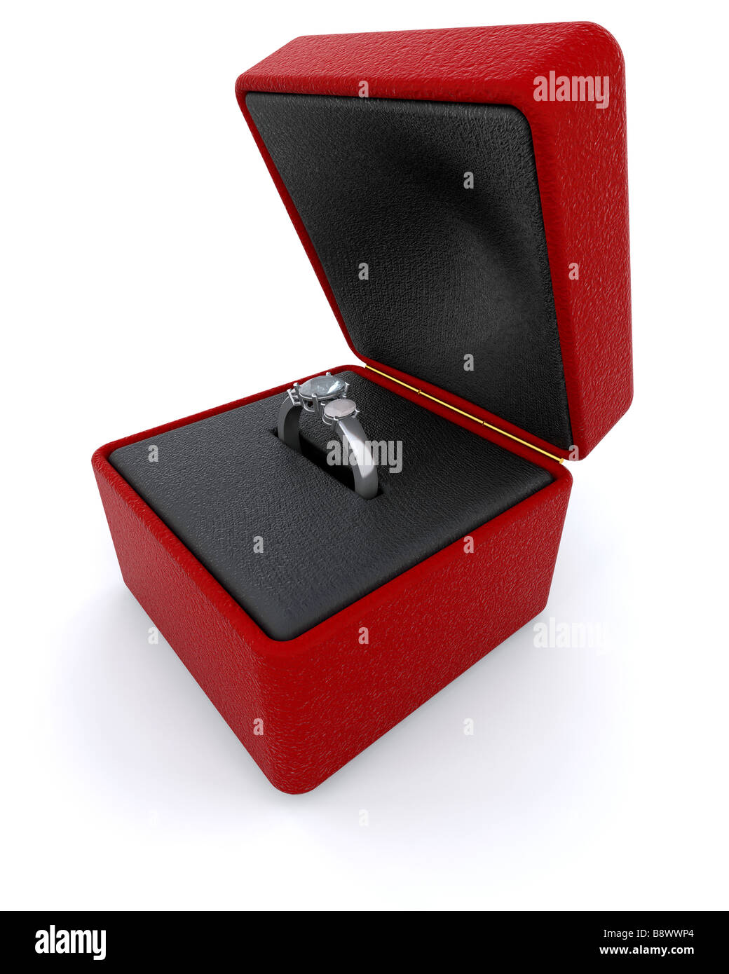 Silver ring box Cut Out Stock Images & Pictures - Alamy