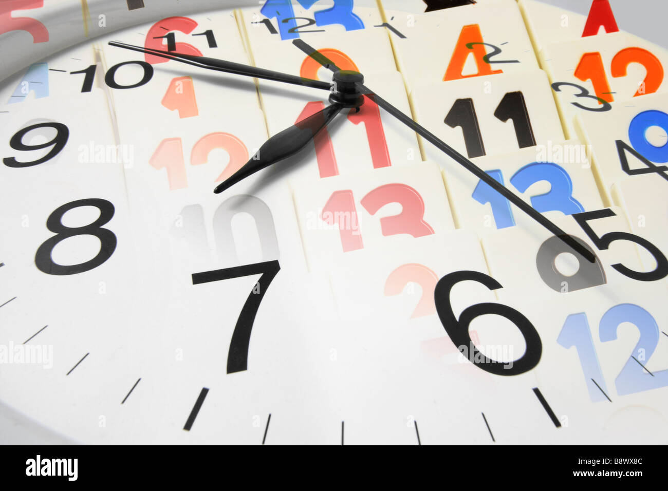 Clock and Numbers Stock Photo - Alamy