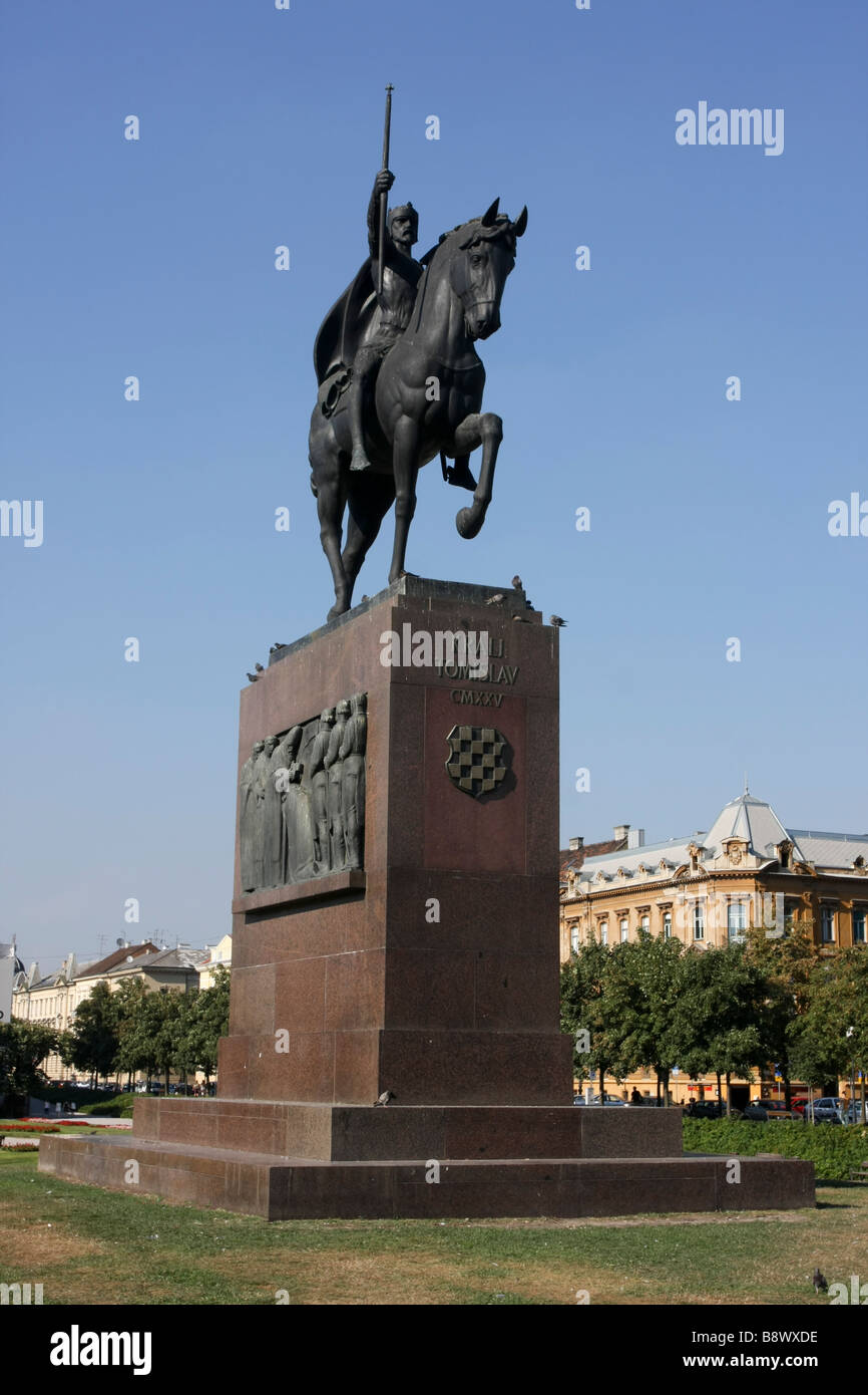 Statue of King Tomislav in Zagreb Croatia Stock Photo - Alamy