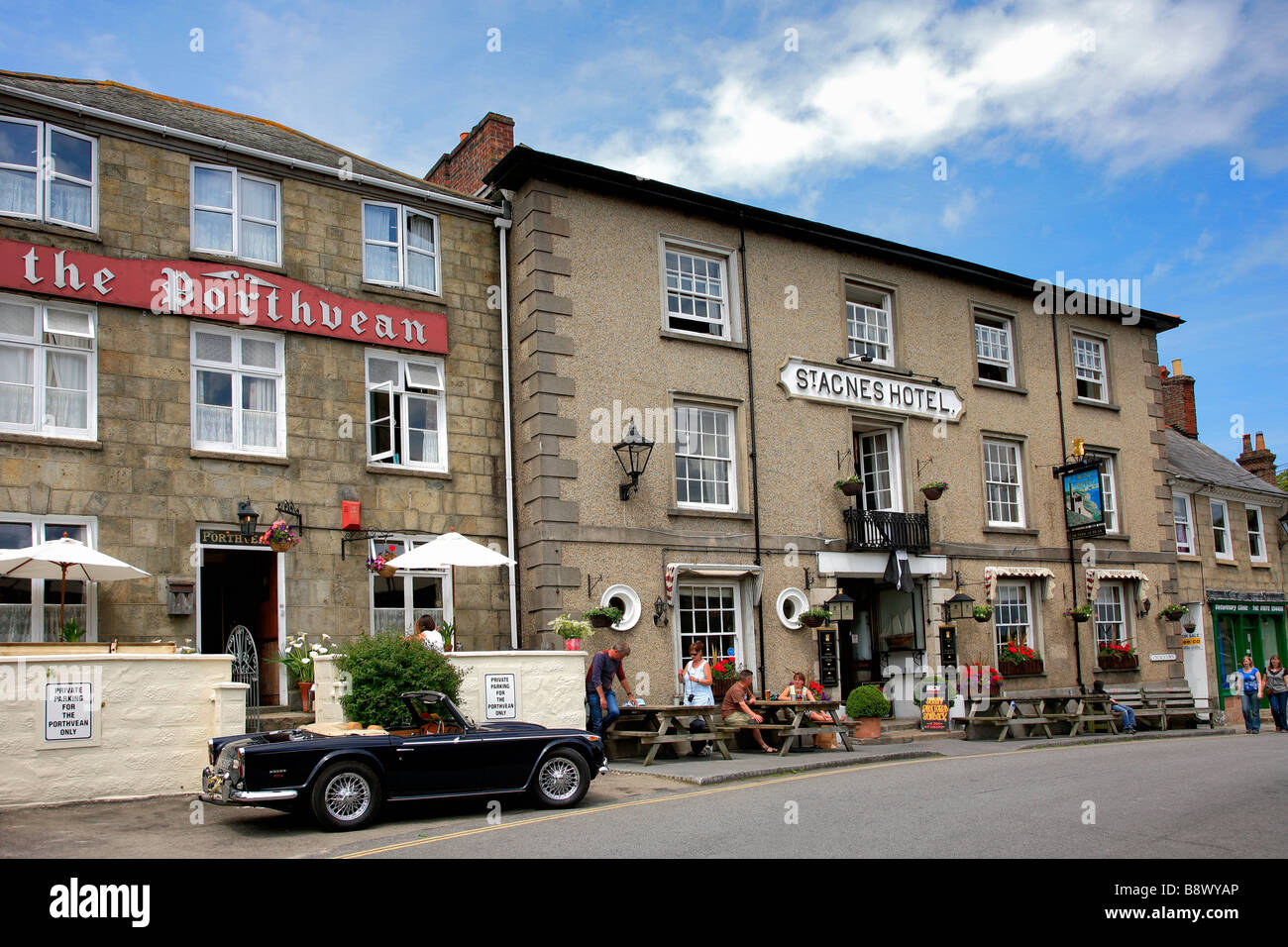 St Agnes Hotel St Agnes village Cornwall County England UK Stock Photo ...