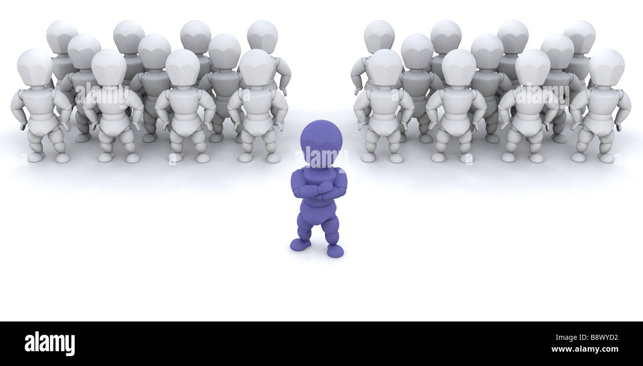 One person leading teams of people Stock Photo - Alamy