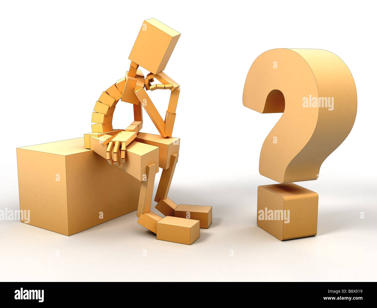 Man And question Stock Photo - Alamy