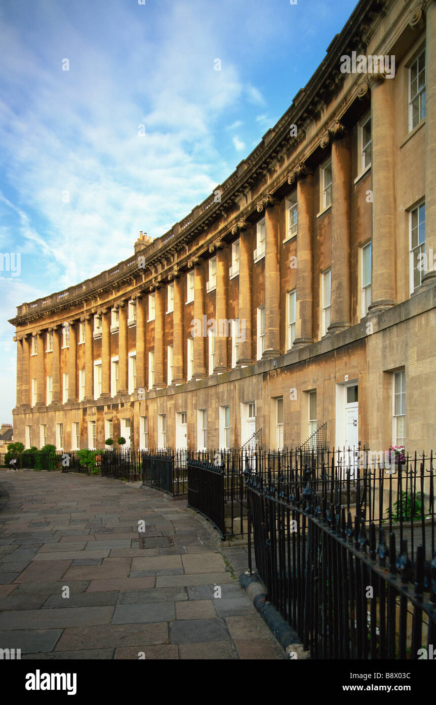 Facade of a crescent, Royal Crescent, Bath, Somerset, England Stock ...