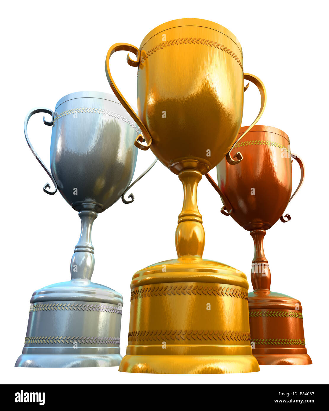 Bronze medal with number three. Cut Out Stock Images & Pictures - Alamy