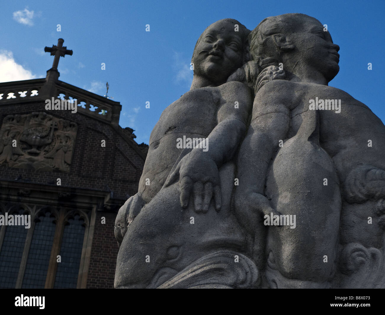 Statues by Church Stock Photo - Alamy