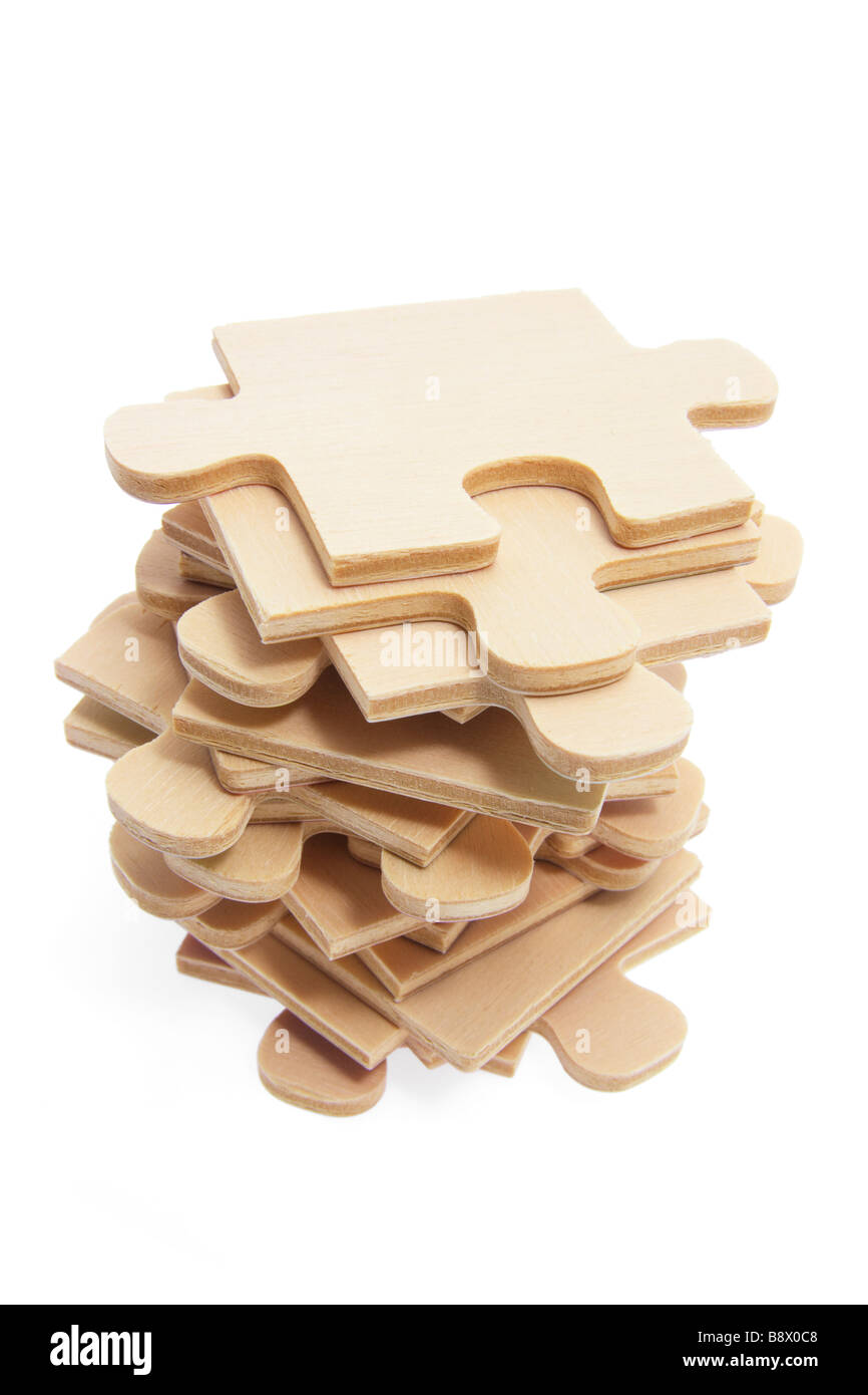 Stack of Jigsaw Puzzle Pieces Stock Photo - Alamy