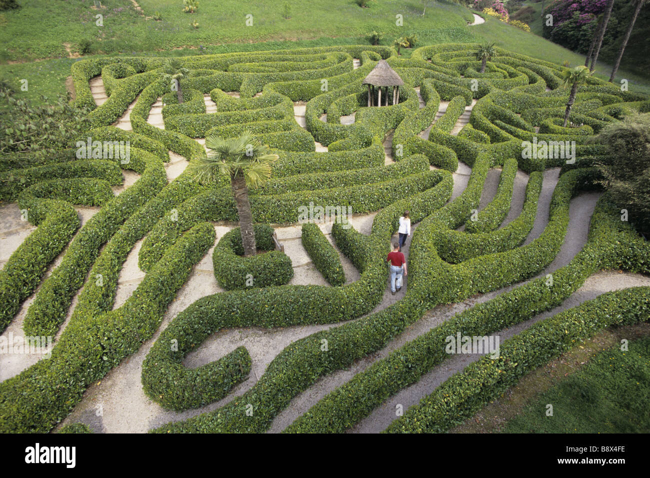 Overhead view of garden maze hi-res stock photography and images - Alamy