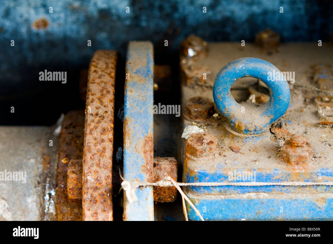 A rusty pipework conjunction Stock Photo - Alamy