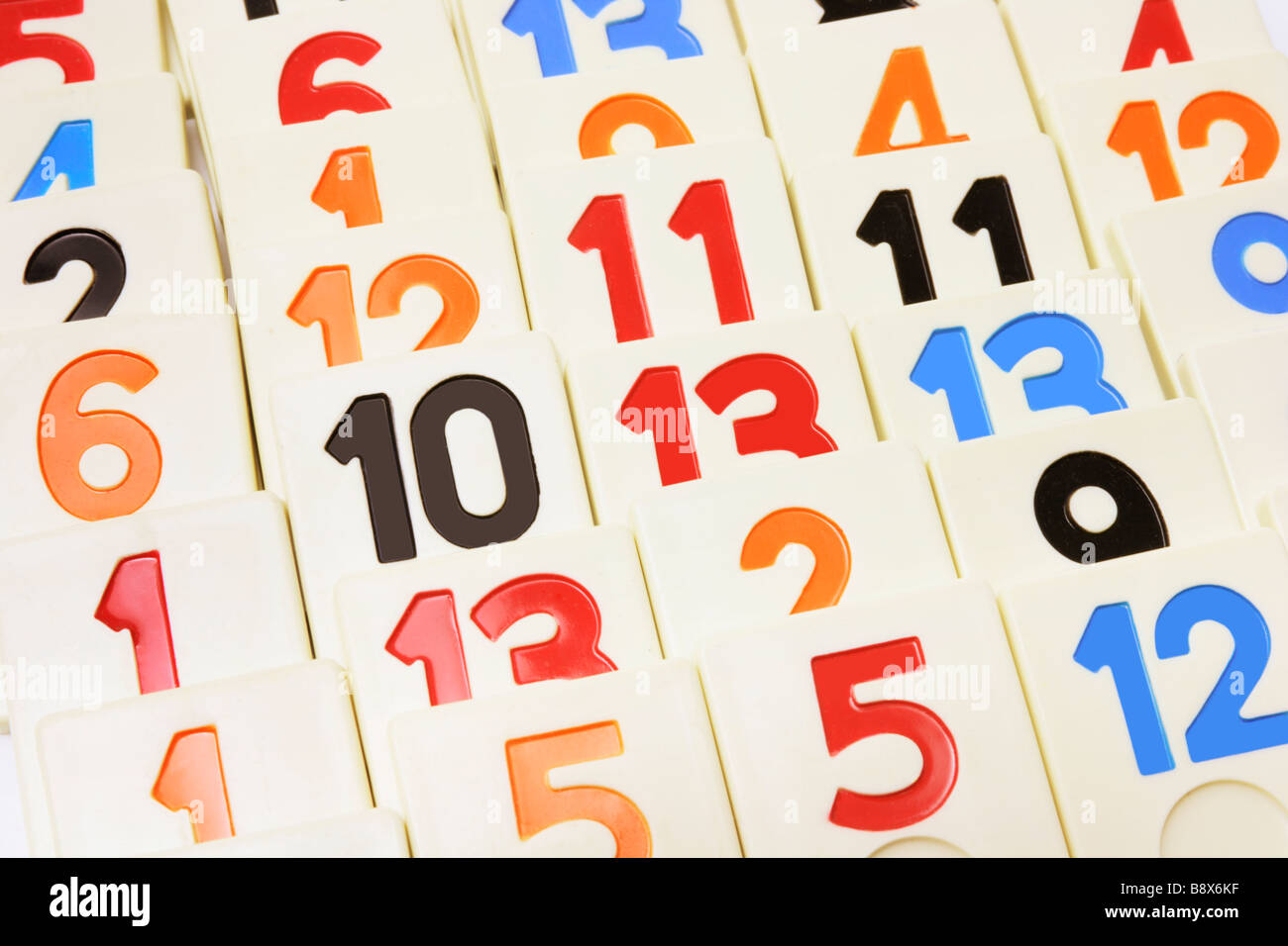 Plastic Number Pieces Stock Photo - Alamy