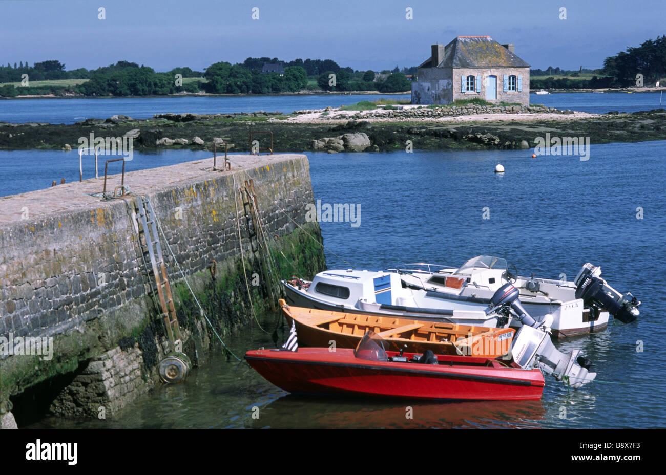 A house on an island in the picturesque village of St Cado in the ...