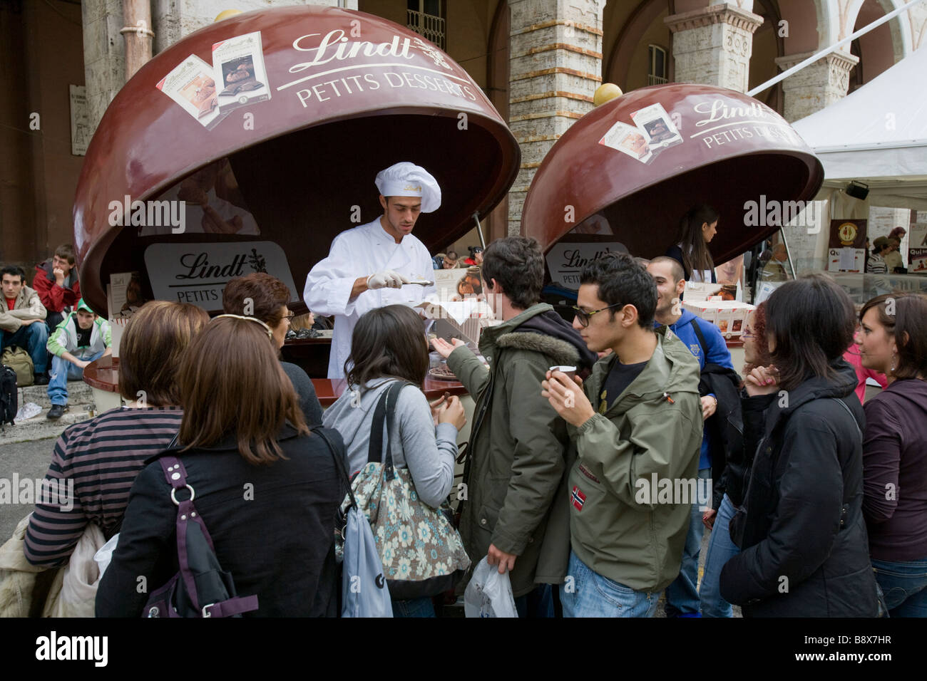 Lindt Chocolate stand, Perugia, Italy,"Eurochocolate" 2008,Tasting ...