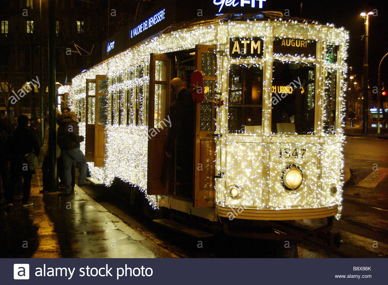 Tram With Christmas Decoration High Resolution Stock Photography and ...