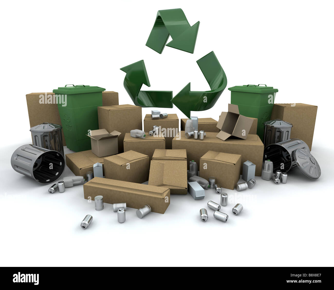 Recycle boxes hi-res stock photography and images - Alamy