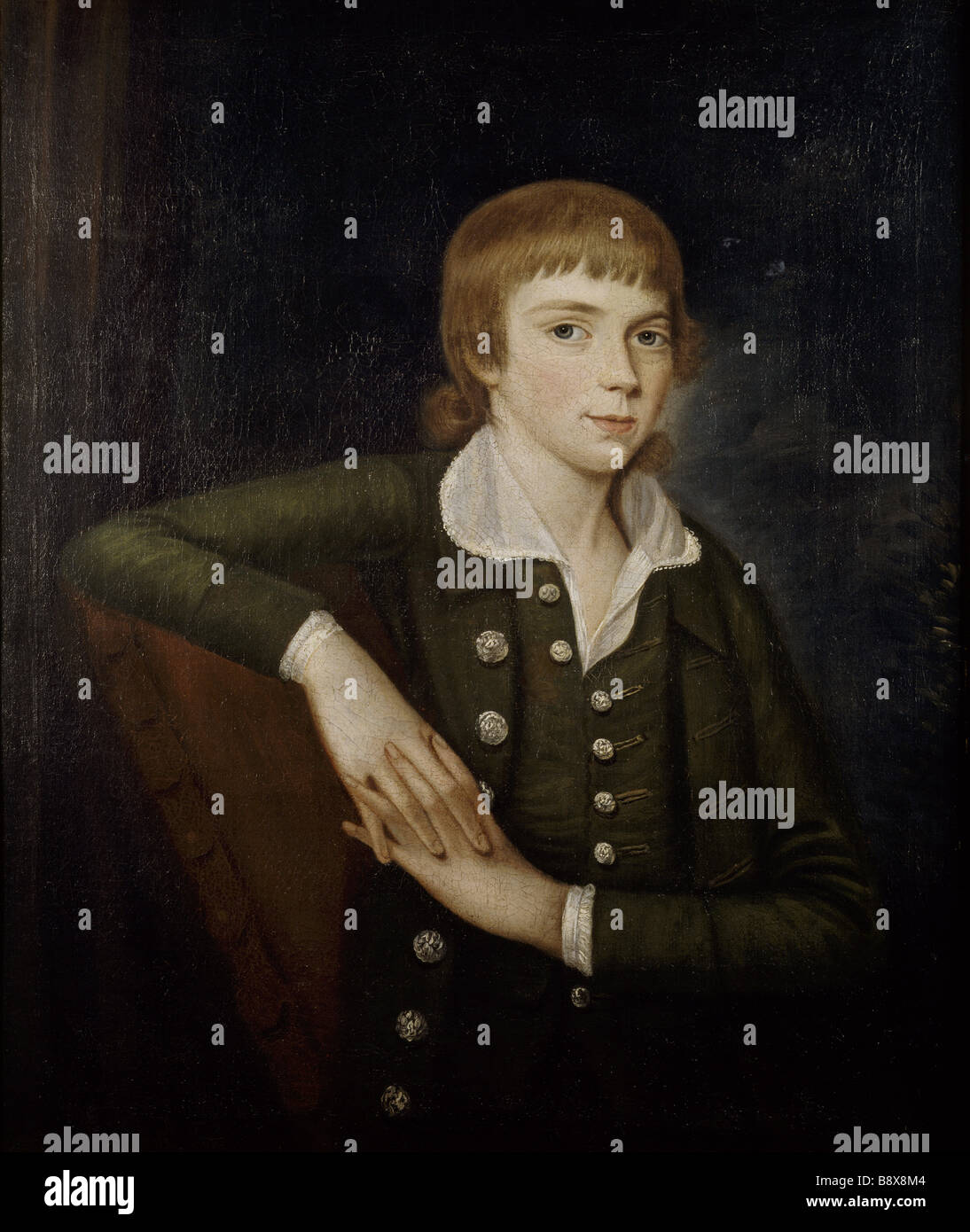 A painting of a boy in Fenton House Stock Photo - Alamy