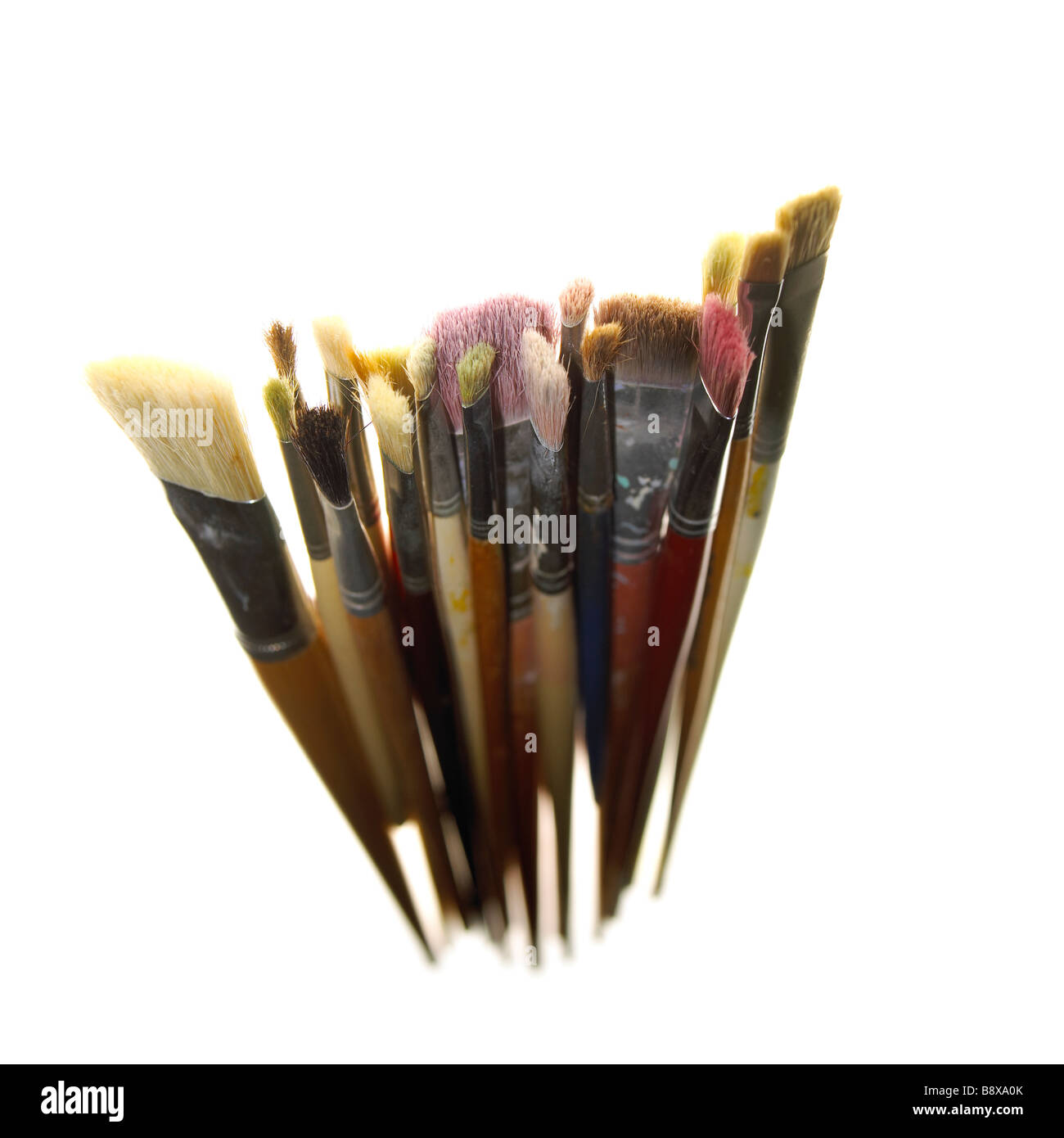 A group of used paint brushes Stock Photo - Alamy