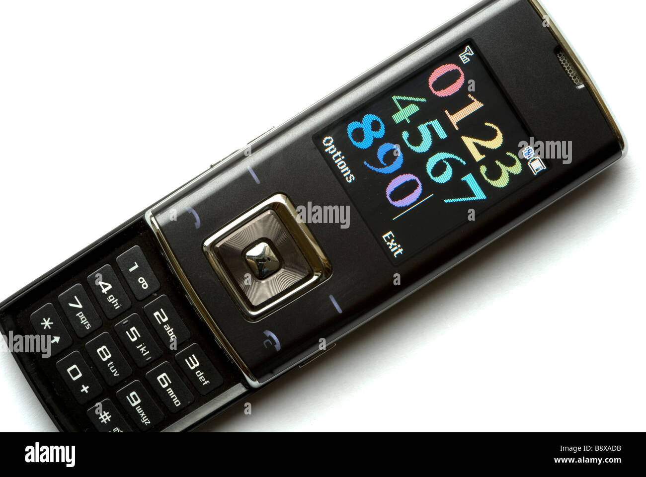 A mobile phone on a white background Stock Photo - Alamy
