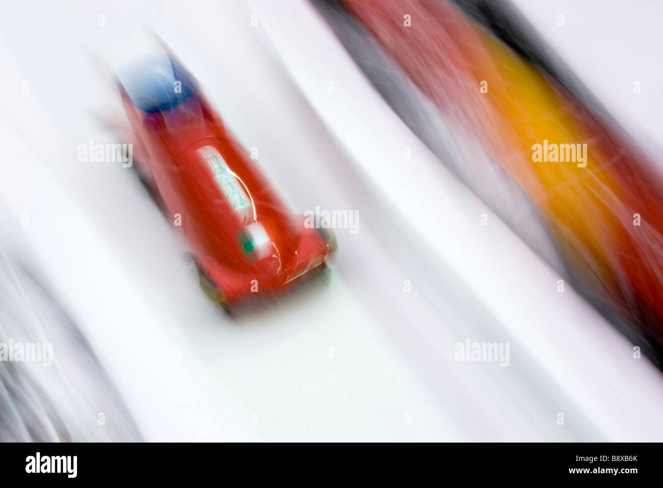 Two man bobsled in action Stock Photo - Alamy