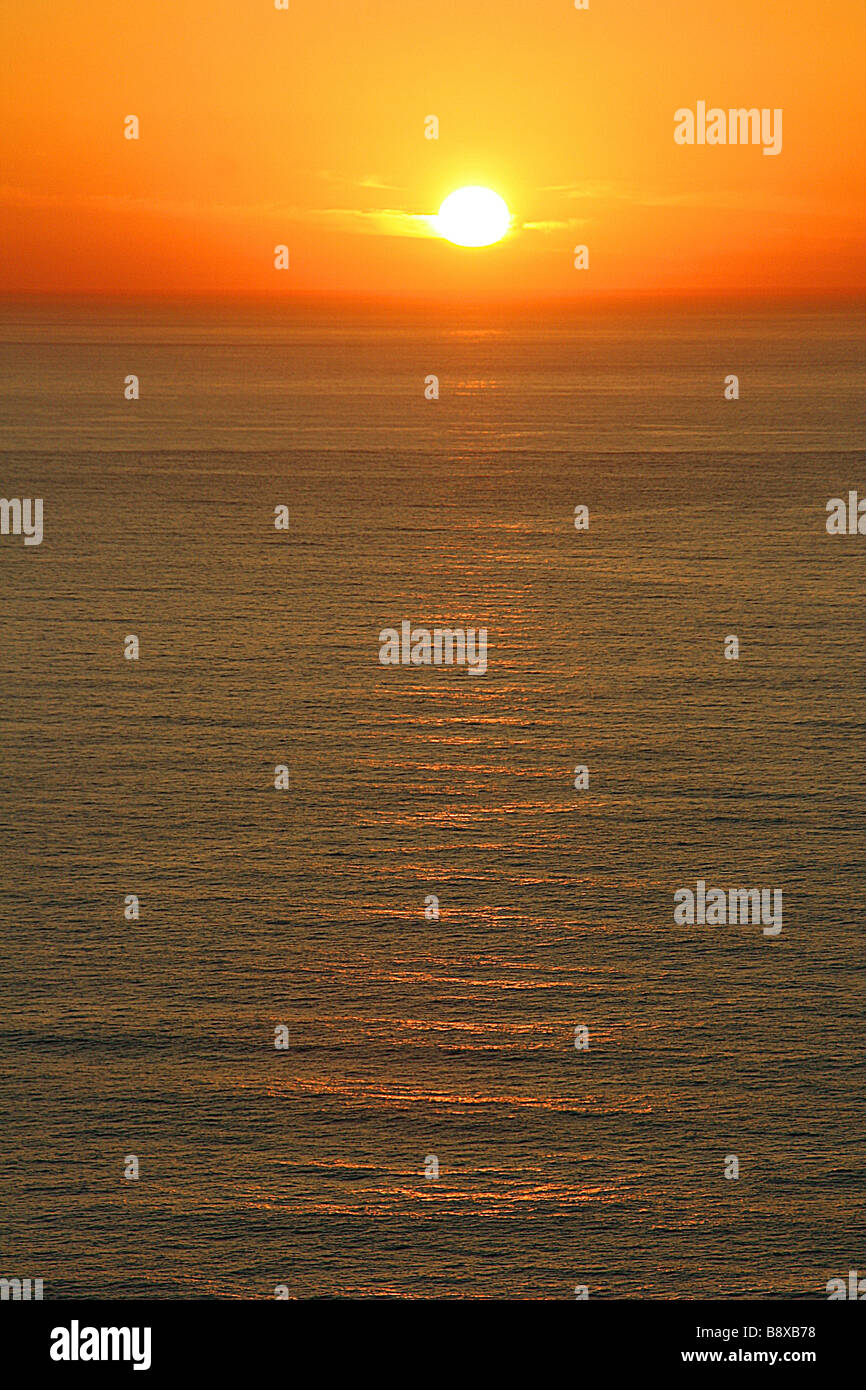 Sunset over the ocean, Big Sur, California, USA Stock Photo - Alamy